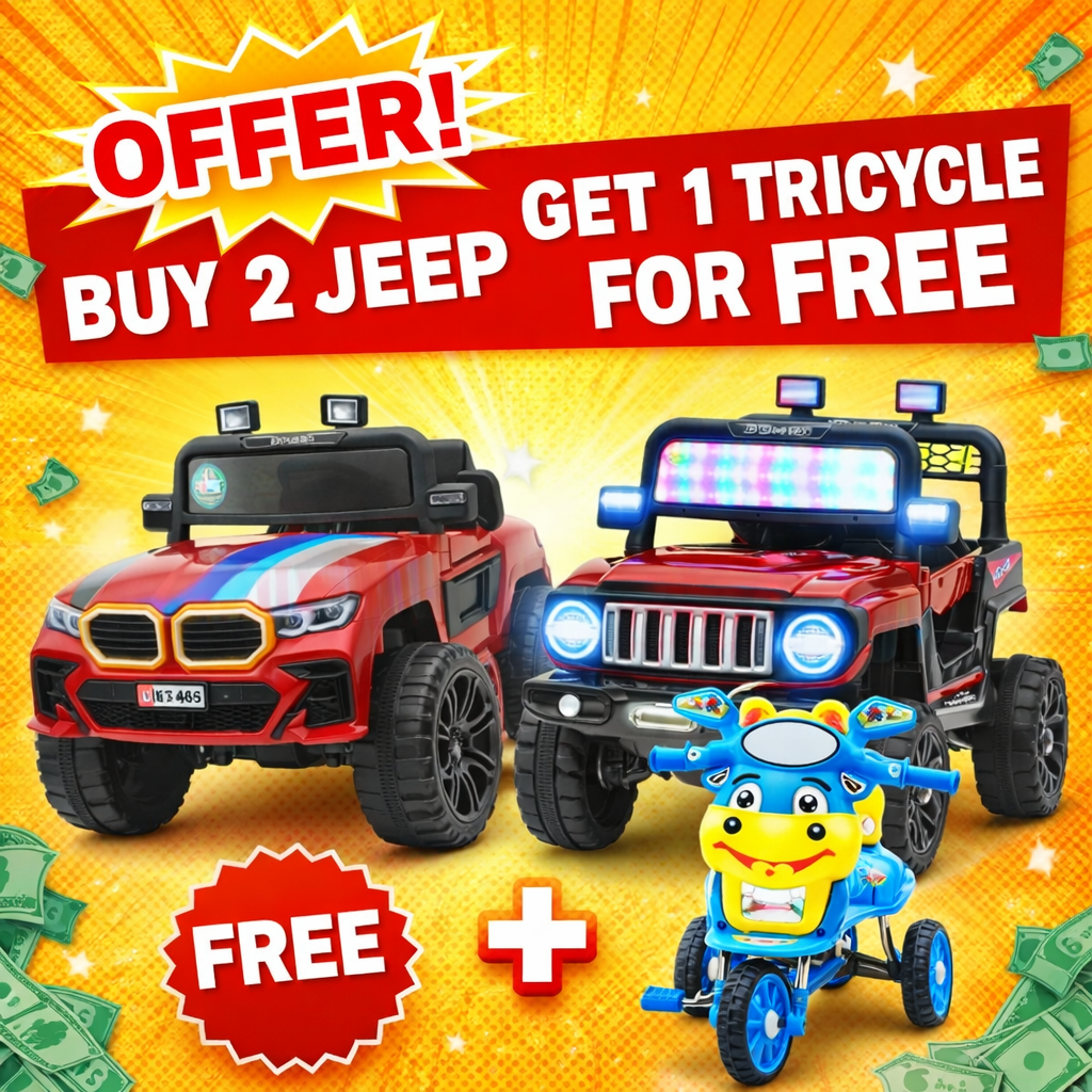 Buy 2 Jeep Get 1 Tricycle Free – Best Kids ... (Age 1-5 Yrs) - Buy ...
